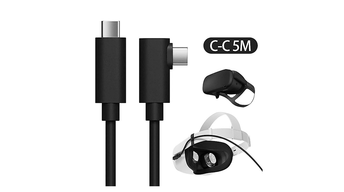 GRABOTE Link Cable for Oculus Quest 2/Quest VR Type C-C Cable for PC Gaming and Charging | High ...
