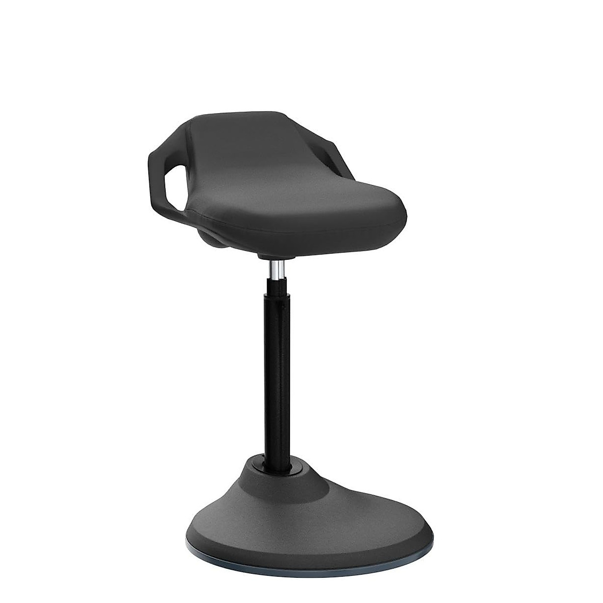 BonVIVO Standing Desk Chair - Ergonomic Chair for Tall Office Desks w/ Back Support and Handles for Posture and Balance - Work from Home High Stool - Black