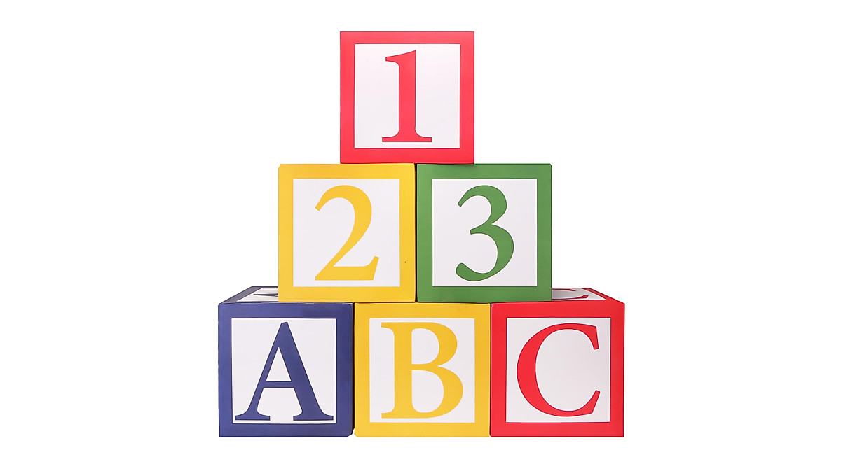 ABC 123 Party Decorations | Reusable Alphabet Balloon Boxes