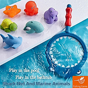 Bath Toys Playset, Fun Basketball Hoop & Balls, Bathtub Pool Shooting Game & Fishing Game, Sensory Suction Cup Spinner Spinning Top Baby Toy, for Little Boys Girls Kids Toddlers