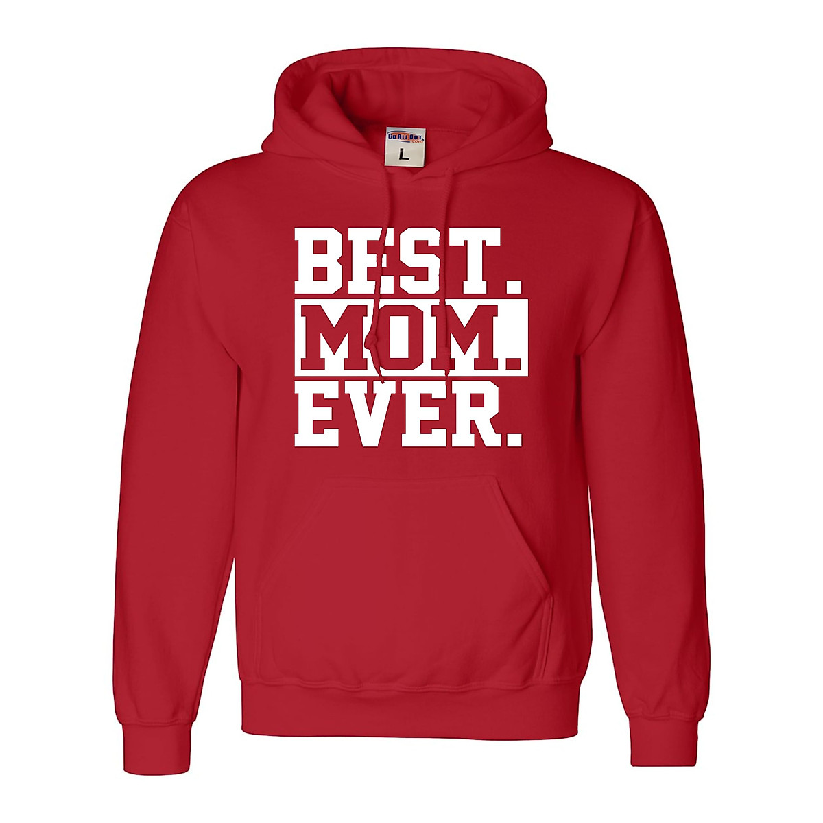 Go All Out Large Red Mens Best Mom Ever #1 Mom World's Best Mom Mother's Day Sweatshirt Hoodie
