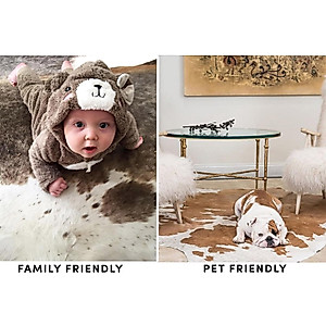 Cowhides Direct Genuine Cowhide Rug - Solid Black Rug for Living Room, Bedroom & More - Authentic Cow Rug (6’x7’ Solid Black)