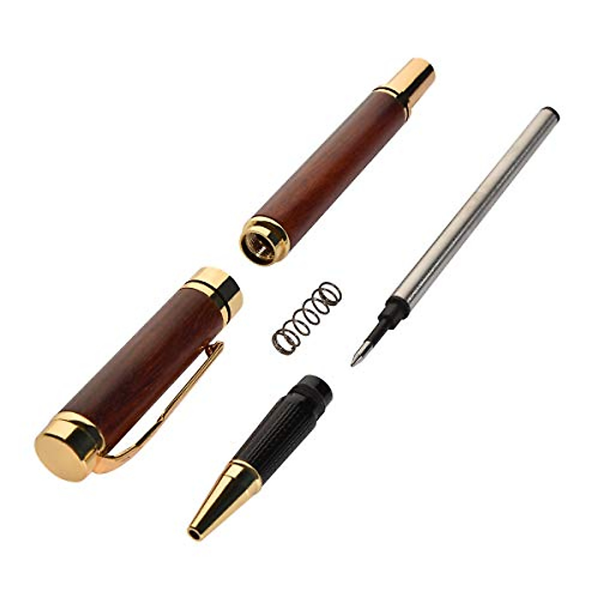 iMeaniy Nice Wooden Ballpoint Pen Gift Set-Elegant Fancy Writing Set for Men Women Graduation Business Signature Executive Christmas Gift,Luxury Pen with Gift Box,2 Extra 0.5mm Refills,Black Gel Ink