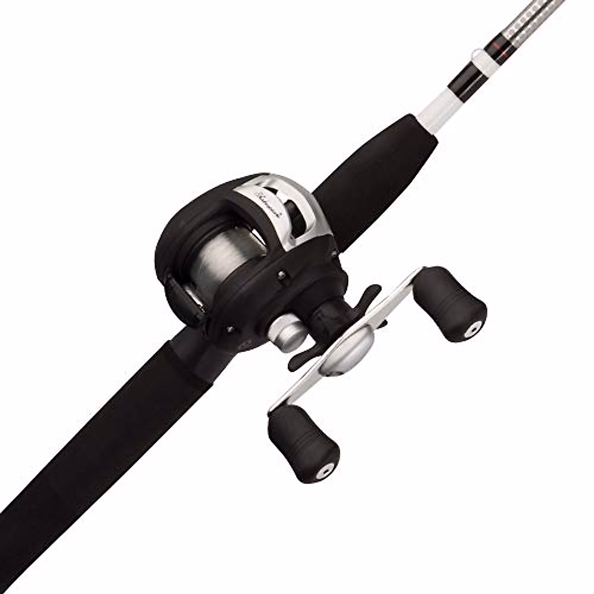 Shakespeare Alpha Medium 6' Low Profile Fishing Rod and Bait Cast Reel Combo (2 Piece),Black, White