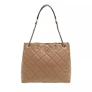 GUESS womens Cessily Girlfriend Shopper, Beige, one size US