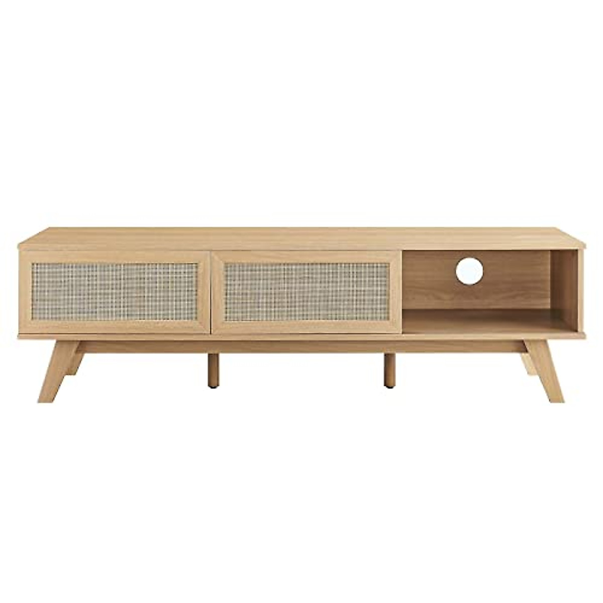 Modway Soma Rattan TV Stand, 60", Oak