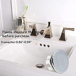 4 Pack Bathroom Basin Sink Round Tidy Trim Chrome Round Overflow Cover Rings Hole Replacement Ceramic Pots for Home,Sink,Bathroom,Kitchen