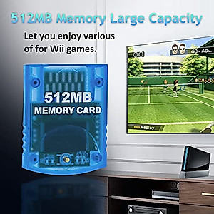 Mcbazel 512MB (8192 Blocks) Memory Card for Gamecube and Wii Console - Blue