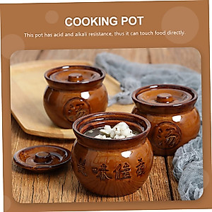 2pcs Soup Cup Household Soup Pot Ceramic Soup Pot Home Soup Pot Soup Pot with Lid Stewing Crock Soup Stew Pot Ceramic Stockpot Cooking Pot Soup Ceramic Pot Soup Maker Stock Pot
