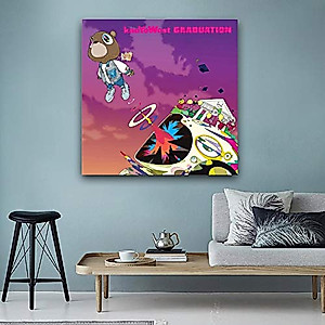 Kanye West (Graduation) - Album Cover Canvas Art Poster and Wall Art Picture Print Modern Family bedroom Decor Posters 12"×12"(30*30cm)