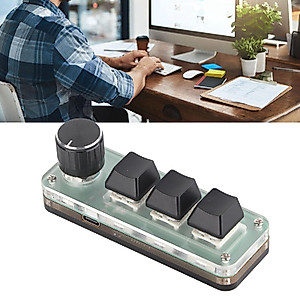 Dpofirs OSU Keypad Gaming Keyboard, 3 Key Hot Swap Game Keyboards USB RGB Mechanical Keypad with 3 Programmable Keys for DIY Programming Gaming