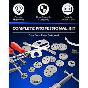 Orion Motor Tech 32pc Dual Brake Tools, 2 in 1 Caliper Compression Tool and Drum Brake Tool Kit, Brake Caliper Tool Kit and Drum Brake Tool with Brake Spring Tool Compressor Pliers Installer Remover