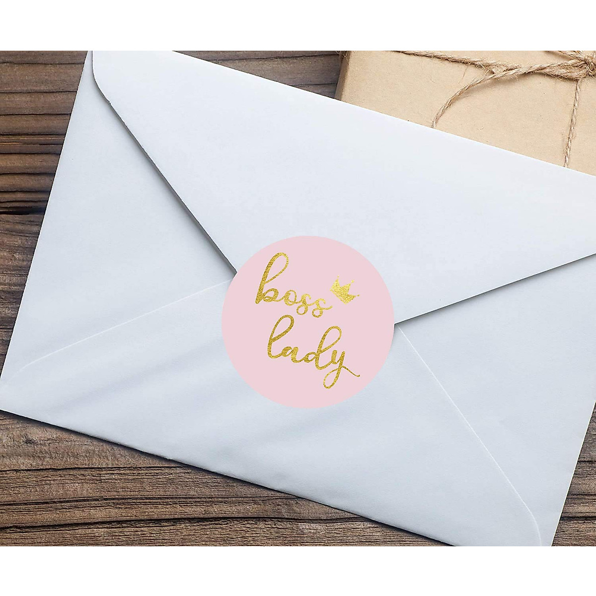 Boss Lady Stickers 1.5 inch， Pink and Black Boss Lady Decal Vinyl Stickers Labels for Businesses, Online retailers, boutiques,Gift Box Decorations Supplies (504 Pcs)