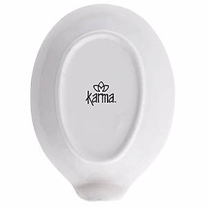 Karma, Boho Spoon Rest, Black and White Ceramic Spoon Rest, Ceramic Spoon Rest for Countertop, Bee