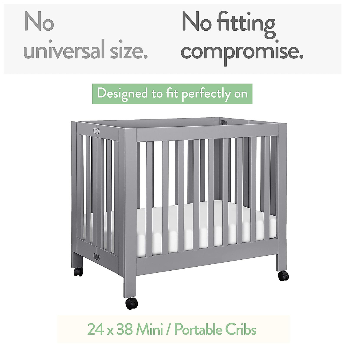 Mini Portable 24x38 Fitted Crib Sheets – Compatible with Dream on Me, Delta Porta Crib and Arms Reach Ideal Cosleeper – 100% Jersey Cotton – Farm Animals – 2 Pack