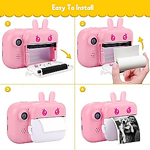 10 Rolls Camera Paper for Kidizoom Print Camera Paper Refill, 2.2x1 Inch BPA Free Kids Camera Paper Compatible with MINIBEAR/VTech/Dragon Touch Camera Refill Paper for Most Kids Instant Camera