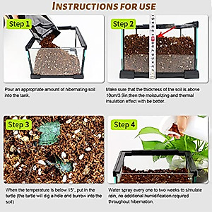 Hamiledyi Reptile Coconut Fiber Substrate Hibernant Soil Mix Perlite Vermiculite 3 in 1 Terrarium Bedding for Lizard Tortoise Chameleon Snake Iguanas Geckos Forg