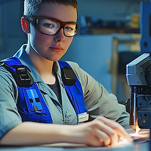 CARLANY CO2 Laser Eye Protection Glasses, 9000nm-11000nm / 10600nm Wavelength Safety Protective Goggles OD 5+, Filtering Technology by Way of Absorption Safety Goggles for Laser Cutting and Engraving