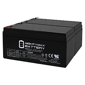 Mighty Max Battery ML3-12 12V 3.4ah UPS Replacement Battery for APC Back-UPS ES BE350G - 2 Pack