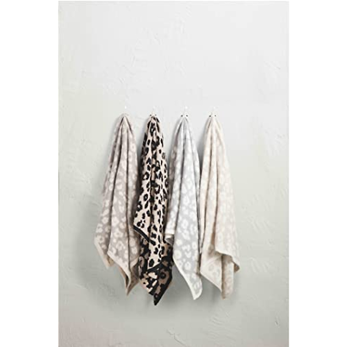 Mud Pie womens Mud Pie Leopard Blanket, 16.8" x Wearable Blanket, Gray, One Size US