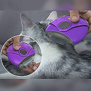 Hertzko 3 in 1 Pet Deshedding, Demattaning and Combing Tool.- Gently Removes Loose Undercoat, Mats and Tangled Hair. Great for Travel! Compact Brush for Dogs, Cats, Horses and Small Animals