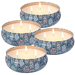 Citronella Candles Outdoor Set 4 x12oz Decorative Large Citronella Candles Outdoor Candles
