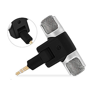 Mini Stereo Microphone for PC Laptop MD Camera, Directional Condenser Flexible Microphone Vlogging Microphone with 3.5mm Gold-Plating Plug