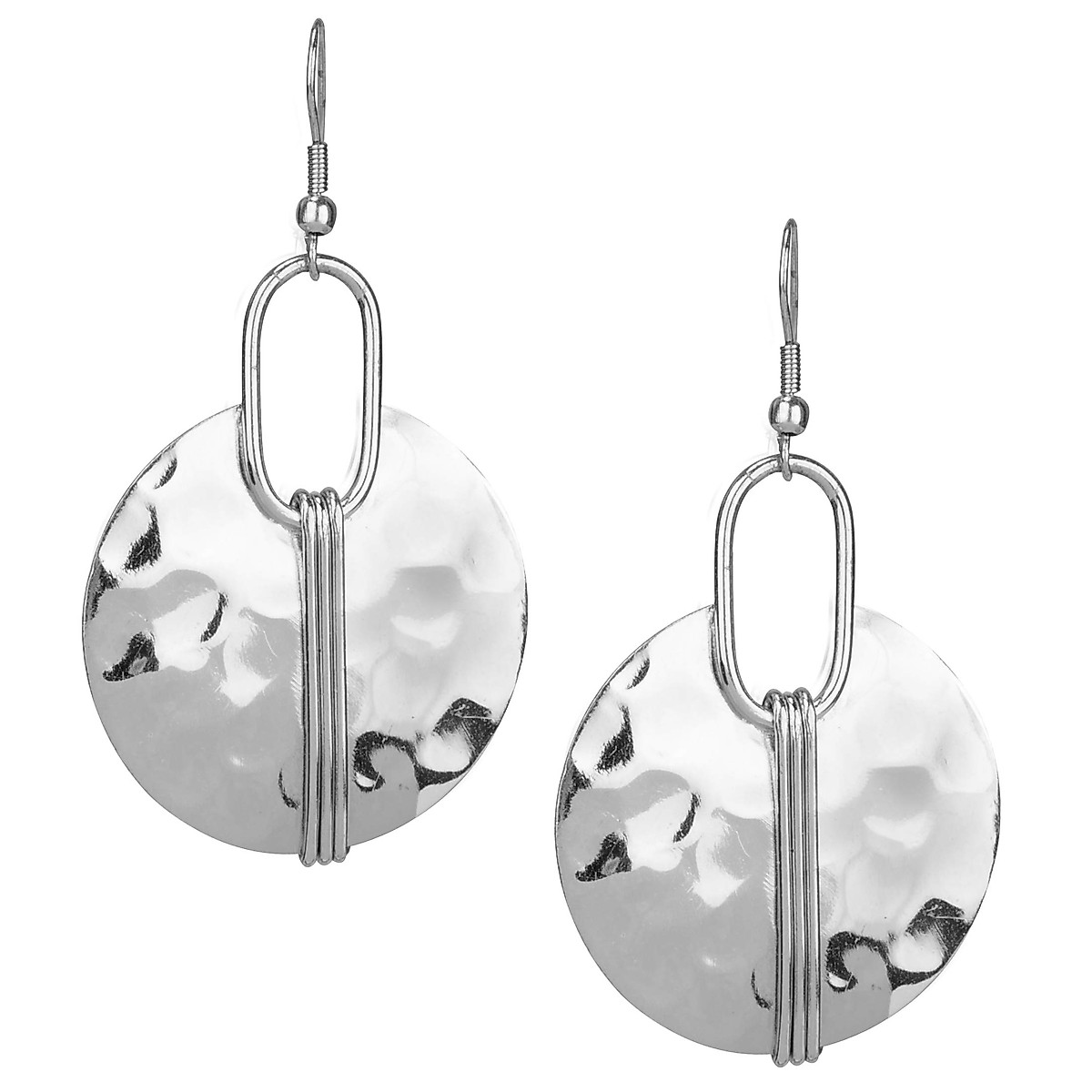 SPUNKYsoul Boho Oval or Round Ethnic Hammered Earring for Women