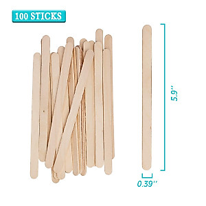 100pcs 8oz Graduated Clear Plastic Measuring Cups with 100pcs Wooden Stirring Sticks for Mixing Paint, Pigments, Epoxy Resins, Resins