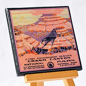 Vintage National Park WPA Poster Coaster Set