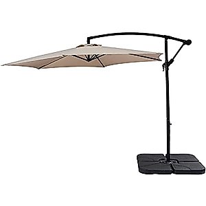 NEWCES Patio Garden Parasols Patio Umbrella Round Umbrella Waterproof Folding Sunshade Top Garden Beach Umbrellas Outdoor (Color : Light Brown, Size : A)