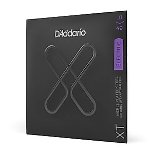 D'Addario Electric Guitar Strings, XT Nickel Coated, XTE1149, Medium Gauge 11-49, 6-String Set, Pack of 1