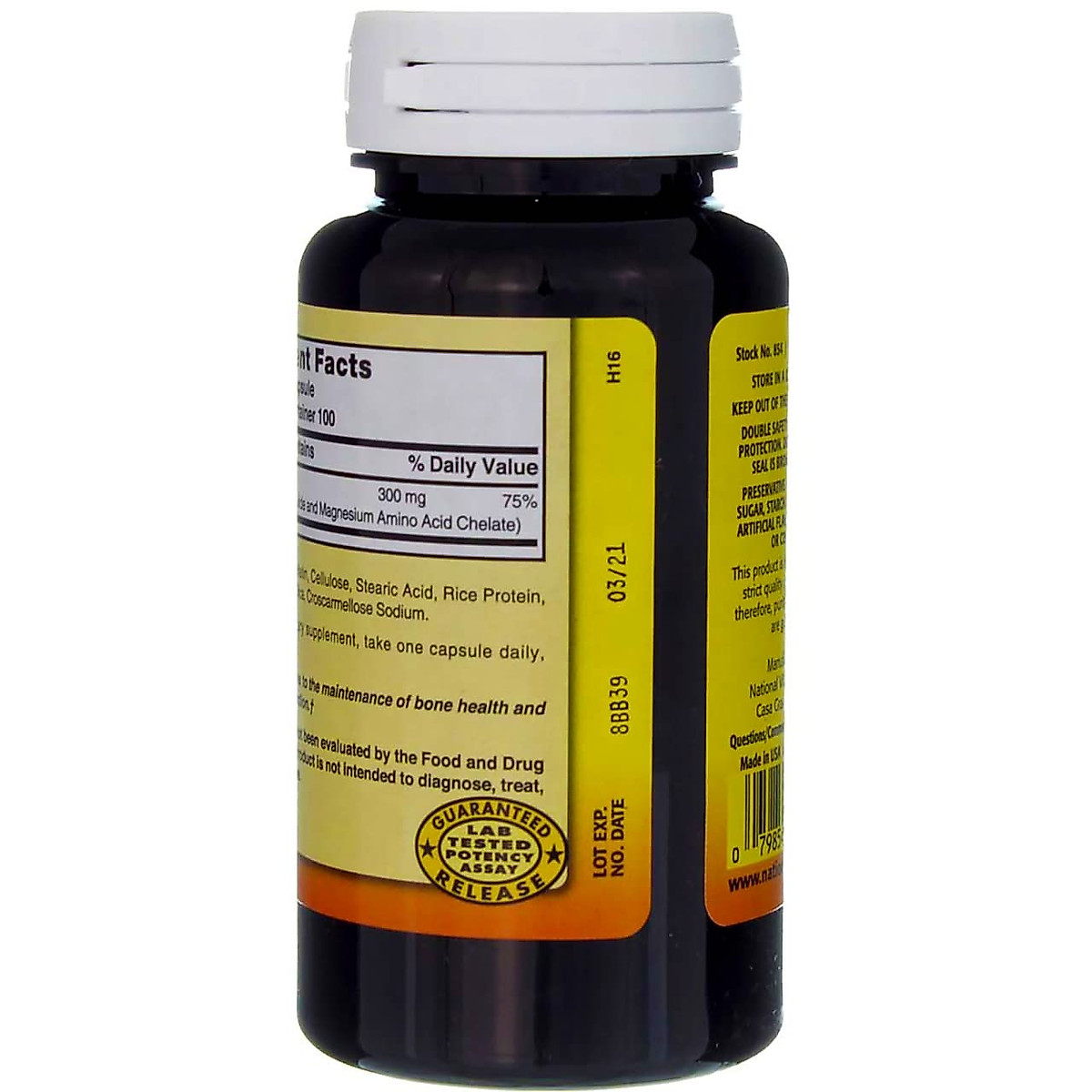 Nature's Blend Elemental Magnesium Amino Acid Chelate 300 mg, 100 Count