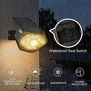 ENTOVE Solar Motion Lights Outdoor, Solar Motion Sensor Security Lights IP 67 Waterproof Solar Powered Lights 120°Adjustable Security Wall Light for Garden Patio Yard (2Pack)