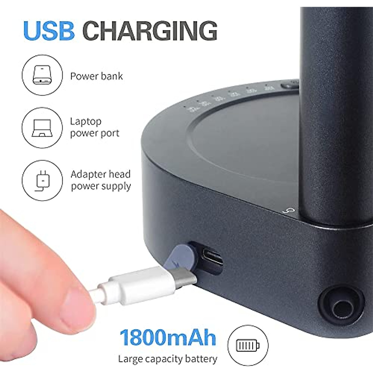 Primst Desktop Electric Water Bottle Dispenser, Portable Drinking Water Pump for 5 Gallon, USB Charging Automatic Water Dispenser Water Jug Pump for Home, Office, Outdoor (Navy)