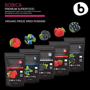 Bobica Organic Aronia Berry Powder, Chokeberry Powder, Antioxidant Superfood, High in Flavonoids, Polyphenols and Potassium, for Immunity, Vegan, Gluten-Free, 1lb