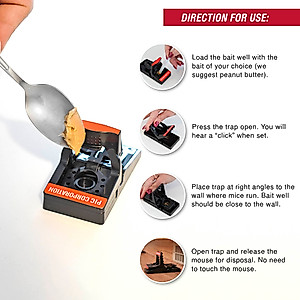 Pic PMT2 Plastic Mouse Trap, 2-Pack