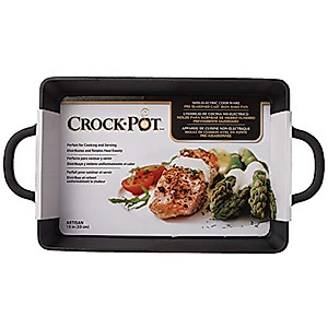 Crock Pot Artisan 13 Inch Preseasoned Cast Iron Rectangular Lasagna Pan