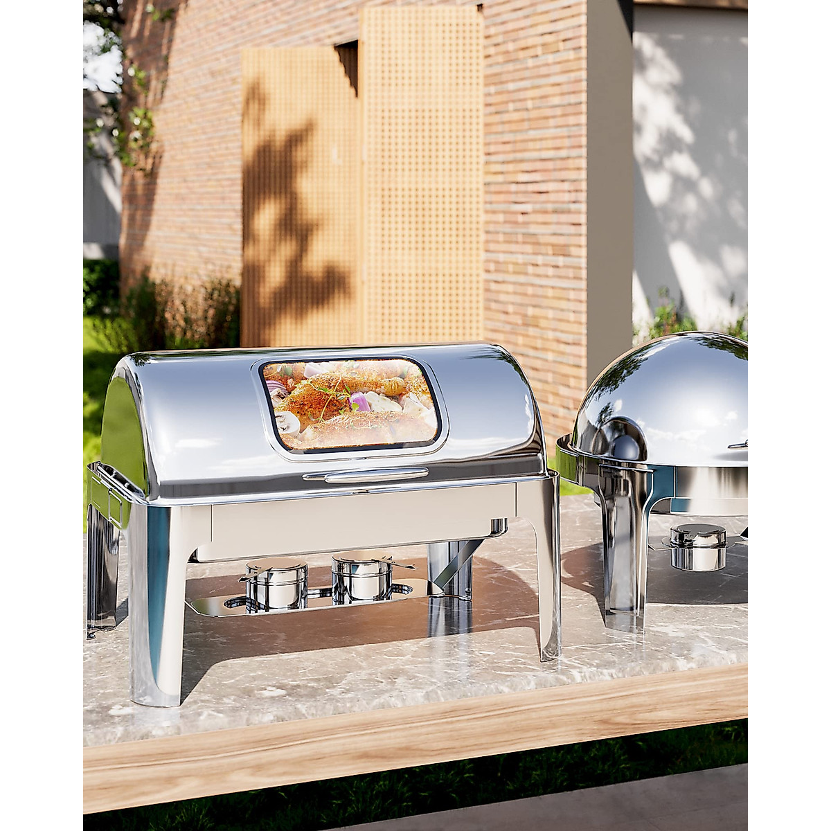 RIEDHOFF RE-TR-1/1 chafing dish, Full size pan, Rectangular with visible lid