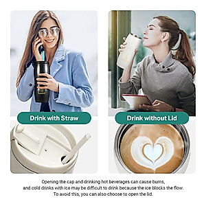 Stainless Steel Insulated Tumbler 20oz - Leak Proof, Double Wall Vacuum Insulation, Built-in Cleaning Tools, Durable, Corrosion-Proof (Black)