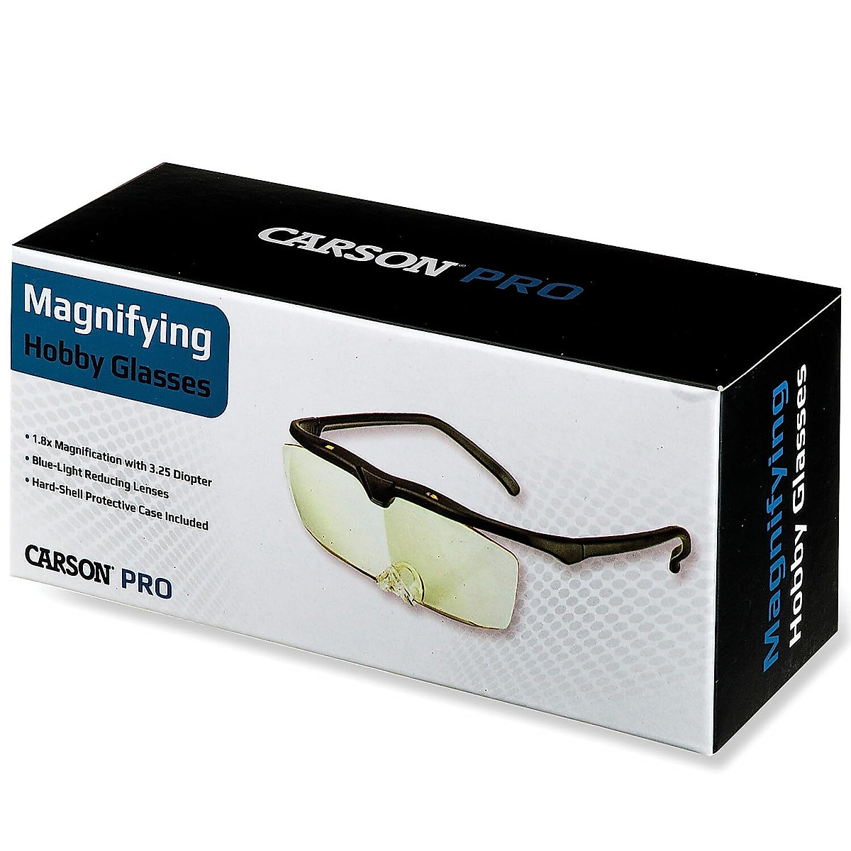 Carson PRO Series 1.8X Power (+3.25 Diopter) Magnifying Hobby Glasses with Protective Case (CP-12)