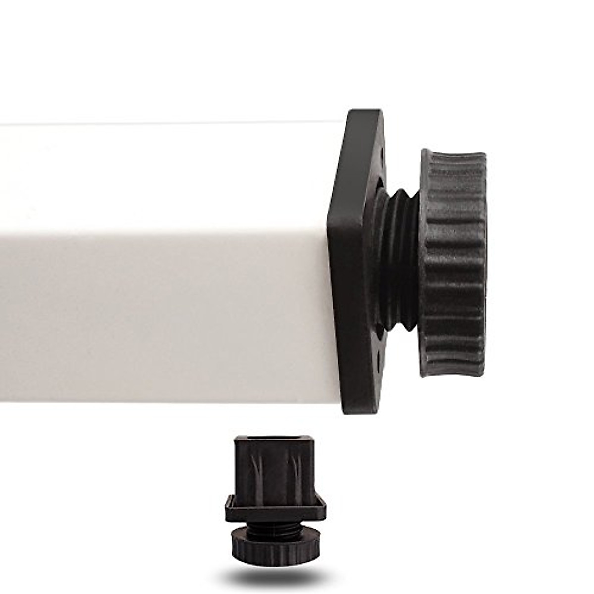 DlandHome 62 Inches Large Home Office Computer Desk, No Install Needed, Composite Wood Board, Folding Dining Table/Workstation, 62 Inches White and White Legs, 1 Pack