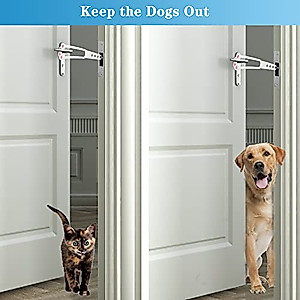 2Pcs Cat Door Holder Latch, Flex Door Stopper to Keep Dogs Away, Easy Way for Cats in