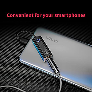 JadeAudio KA2 4.4mm Balanced Headphone Amps USB DAC DSD256 32bit/384kHz PCM for Android/iOS/Windows/Mac (Lightning,Black)