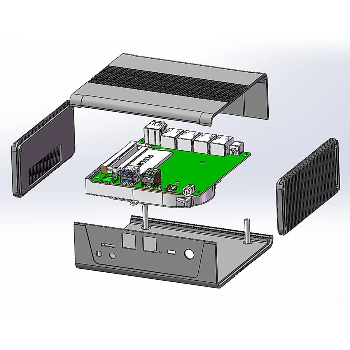 AMD Ryzen R5-5600U Low-Power 8-core 16-Thread Soft Routing Mini Host/I226-V/Aluminum Case (16G/128G)