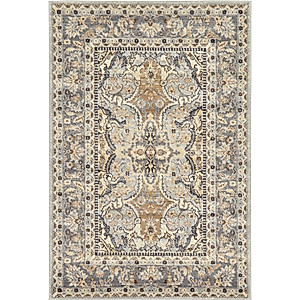 Unique Loom Tradition Collection Classic Southwestern Casual Design Area Rug (4' 0 x 6' 0 Rectangular, Gray/ Ivory)