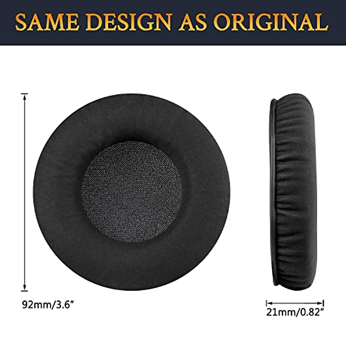 SOULWIT Nano Cloth Earpads Replacement for JBL Synchros E50 E50BT S500 S700 Wireless Headphones, Ear Pads Cushions with Noise Isolation Foam