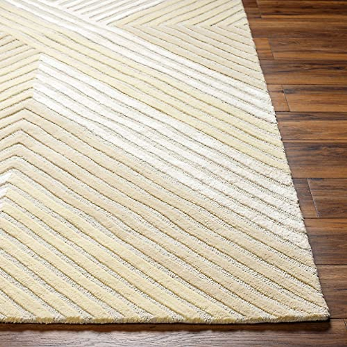 Hauteloom Juan Wool Living Room, Bedroom Area Rug - Contemporary - Bone, Driftwood, Nutmeg - 8' x 10'