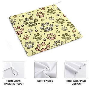 Lurnise Hand Towel Animal Footprints Hand Towels Dish Towel Lanyard Design for Bathroom Kitchen Sports