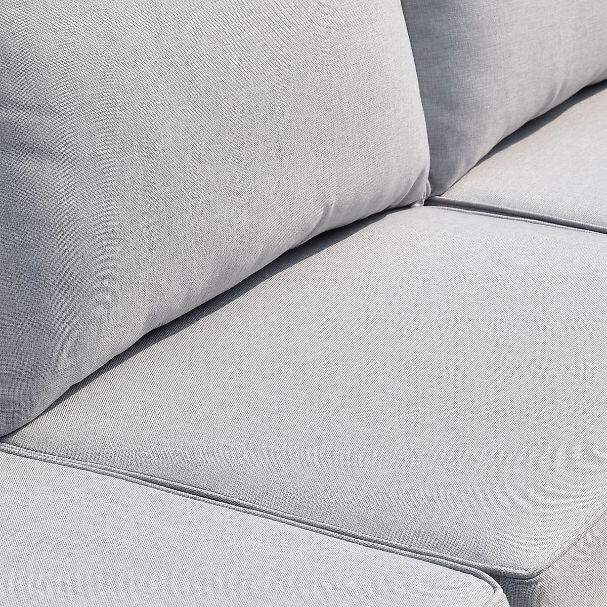 ovios Outdoor Cushion Set Patio Furniture Cushions with Removable Cover Water Resistant Fade Resistant Thick Bottom Deep Seat Cushion and Back Cushion for Sofa Chair Couch, 24 x 24 Inch, Grey